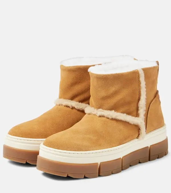 Bogner Shearling-lined Suede Ankle Boots