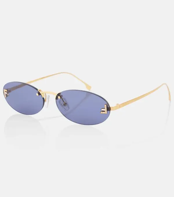 Fendi First Crystal Embellished Sunglasses - Blue