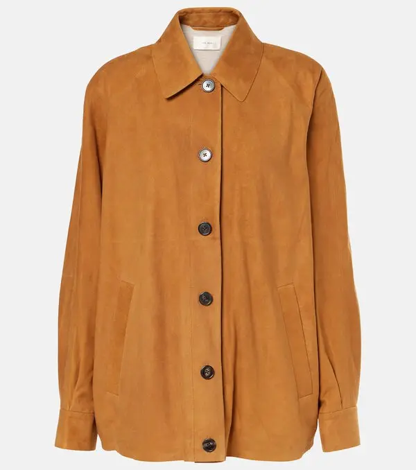THE ROW Sedor Suede Jacket - Brown
