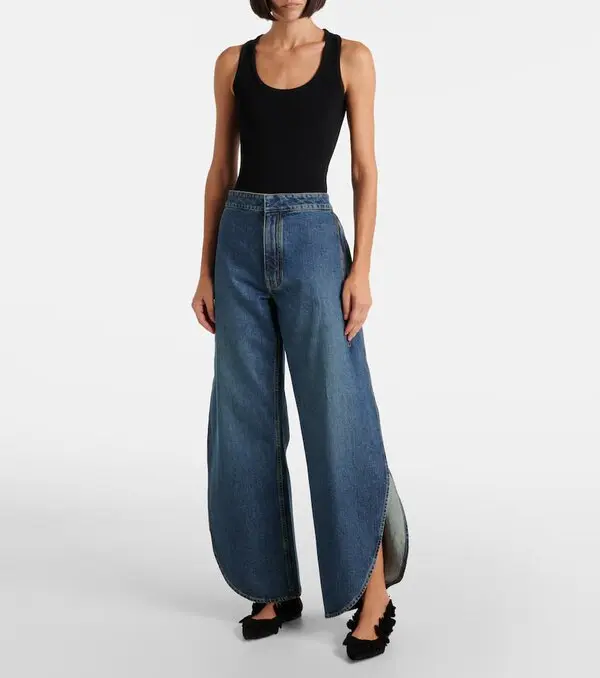Alaïa Petal Suede Ballet Flats