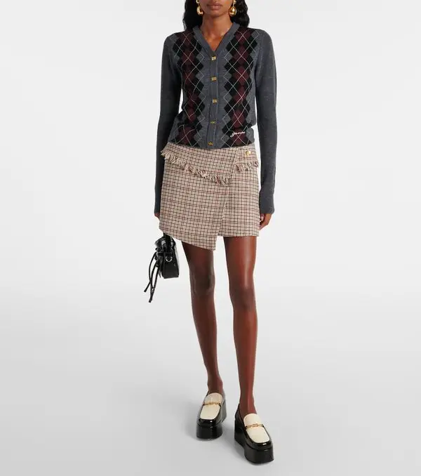 GANNI - Ganni Argyle Wool Cardigan