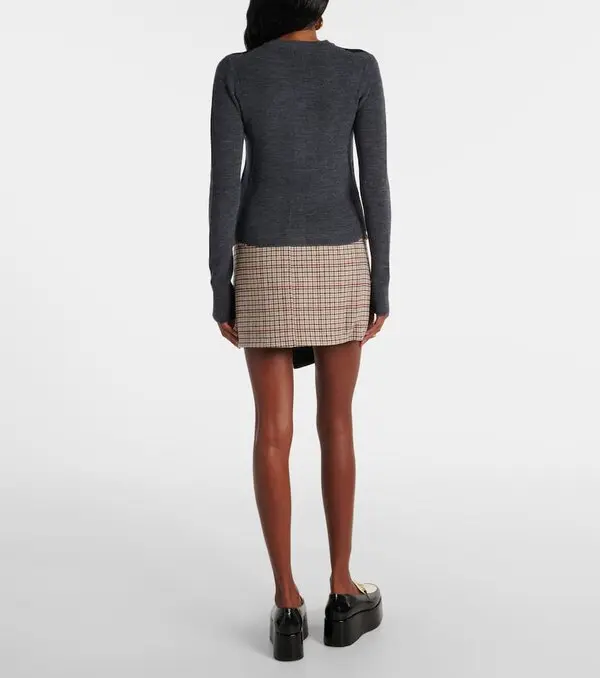 GANNI Argyle Wool Cardigan