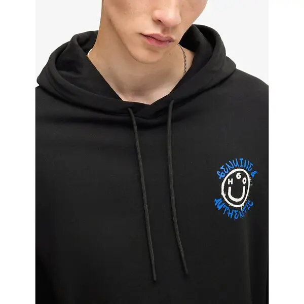 Hugo Graphic-print Relaxed-fit Cotton-jersey Hoody
