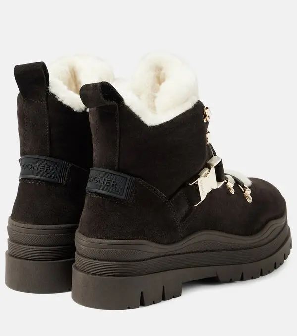 Bogner Arosa Shearling-trimmed Suede Ankle Boots - Brown
