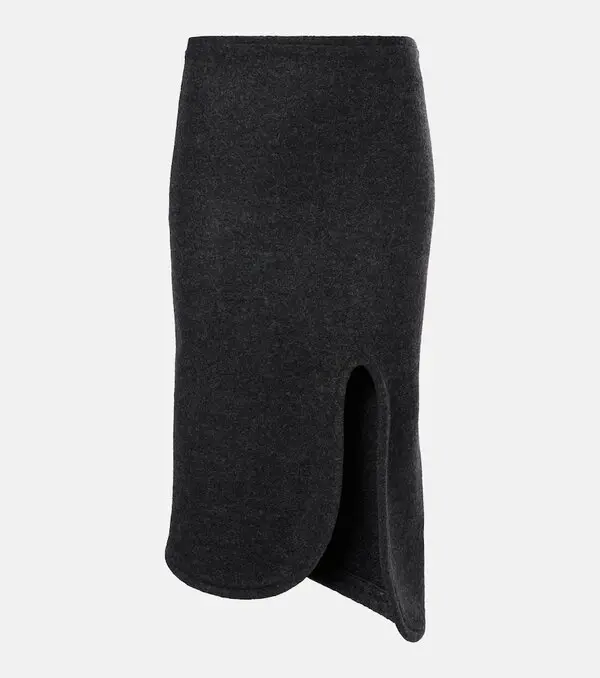 Victoria Beckham Padded High-rise Pencil Skirt - Grey