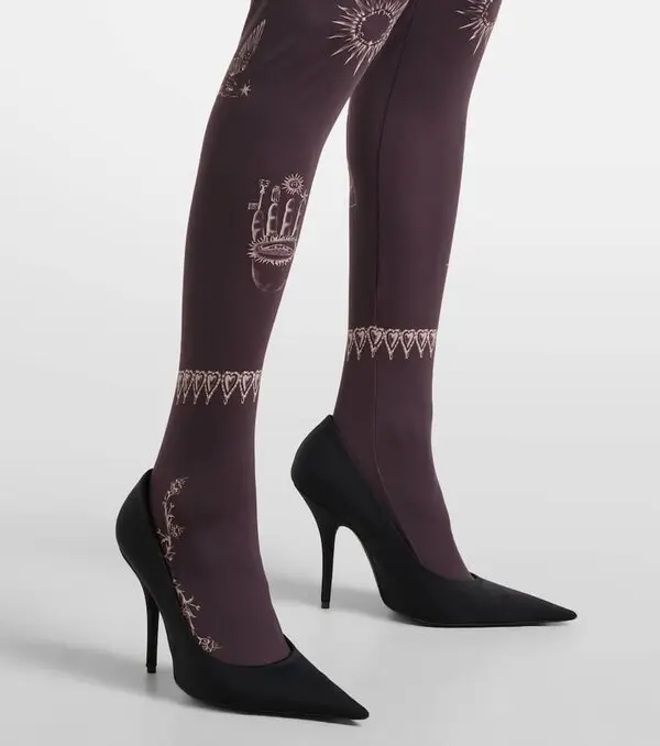 MARINE SERRE Printed Jersey Tights