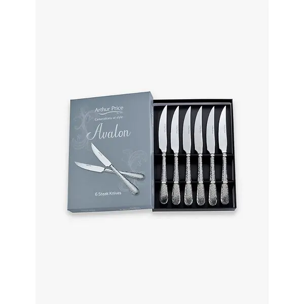 ARTHUR PRICE Avalon Set Of Six Steak Knives - Stainless Steel