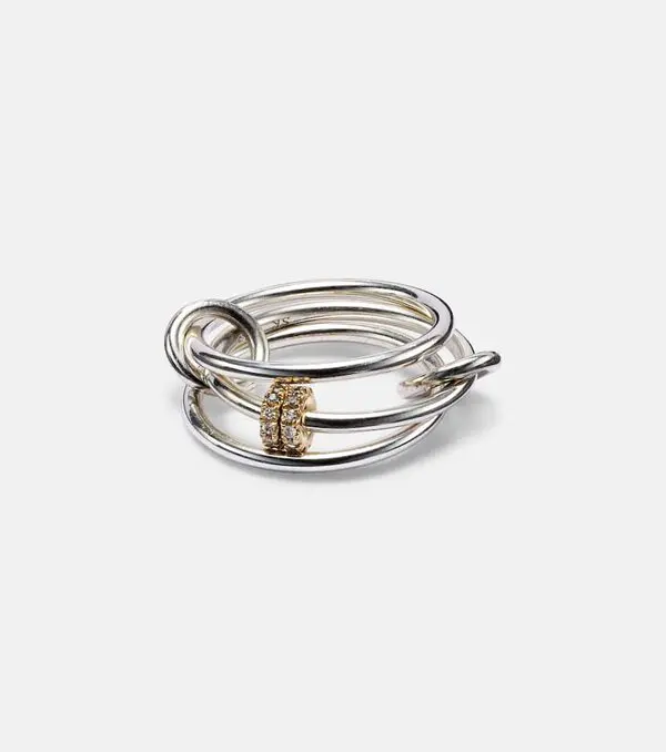 SPINELLI KILCOLLIN Linked Rings With Diamonds - Silver