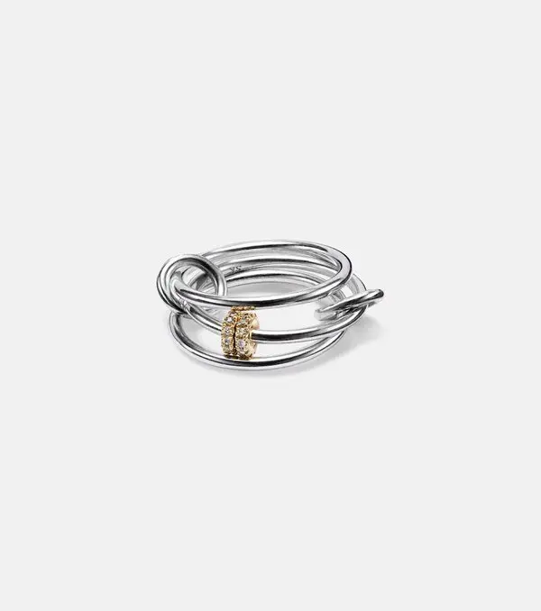 SPINELLI KILCOLLIN Linked Rings With Diamonds - Silver