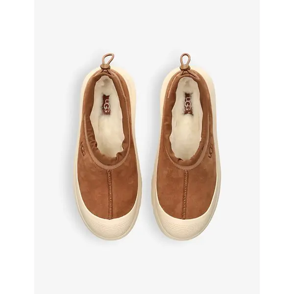 UGG Logo-embossed Suede Slippers - Beige Comb