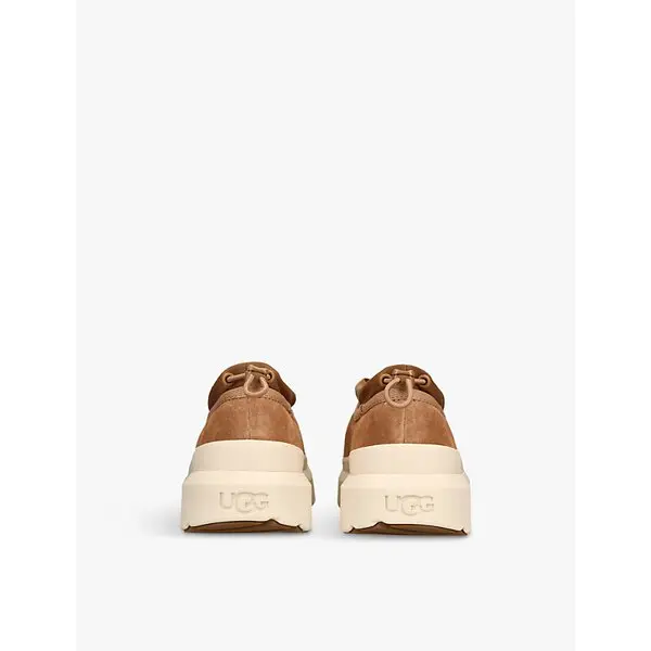 UGG Logo-embossed Suede Slippers - Beige Comb
