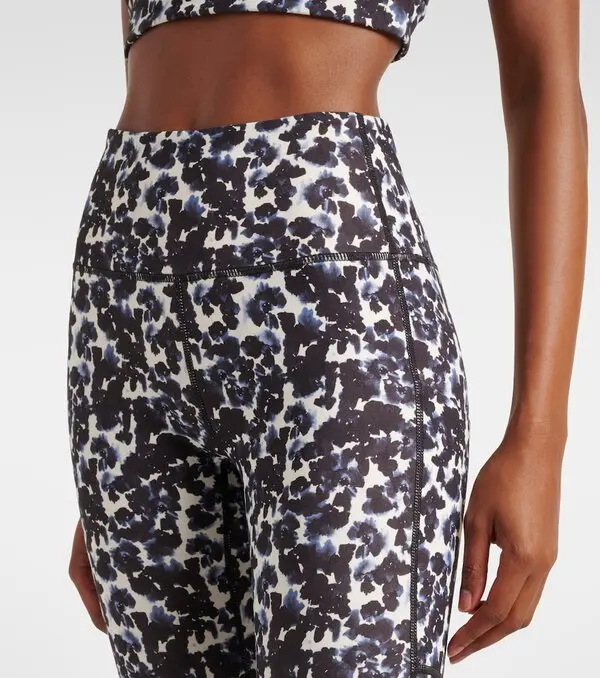 Varley Printed High-rise Leggings - Blue