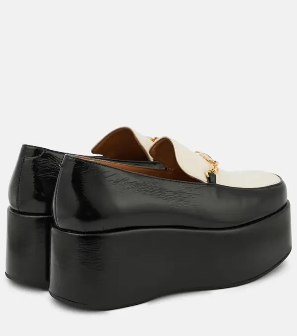 GANNI Faux Leather Platform Loafers