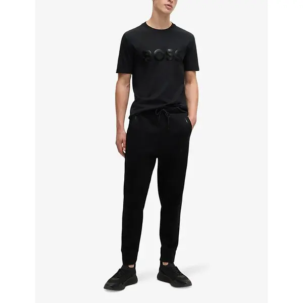 BOSS Logo-print Regular-fit Cotton T-shirt