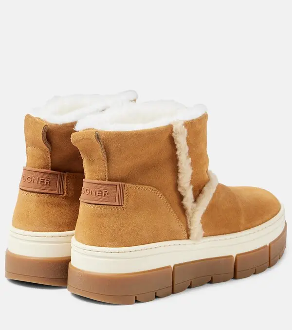 Bogner Shearling-lined Suede Ankle Boots