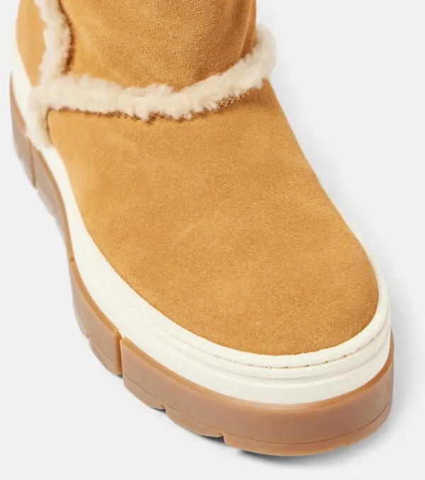 Bogner Shearling-lined Suede Ankle Boots