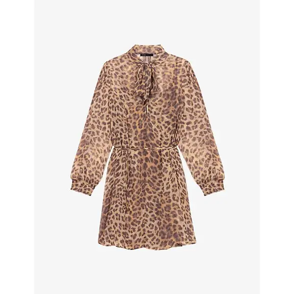 Maje Leopard-print Mini Dress