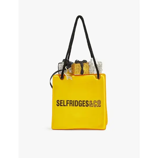SELFRIDGES EDIT Bag Glass Christmas Decoration 8cm