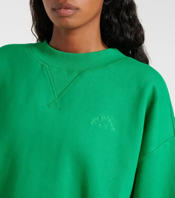 The Upside Drifter Dominique Cotton Fleece Sweatshirt - Green