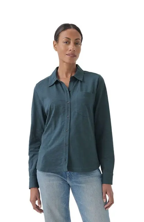 PACT Organic Cotton Slub Long Sleeve Button-up