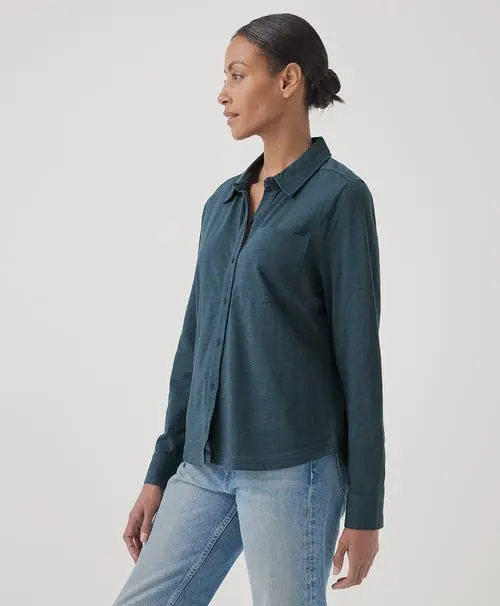 PACT Organic Cotton Slub Long Sleeve Button-up