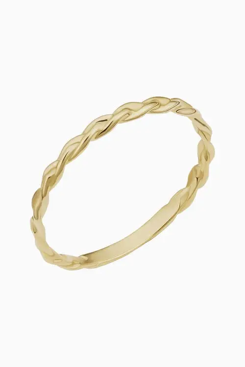 ORADINA 14k Gold Caesar Stack Ring - Yellow Gold