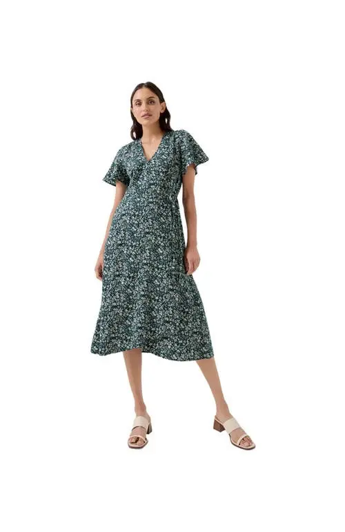 white christmas dresses Pact Fit & Flare Crossback Maxi Dress main image 1