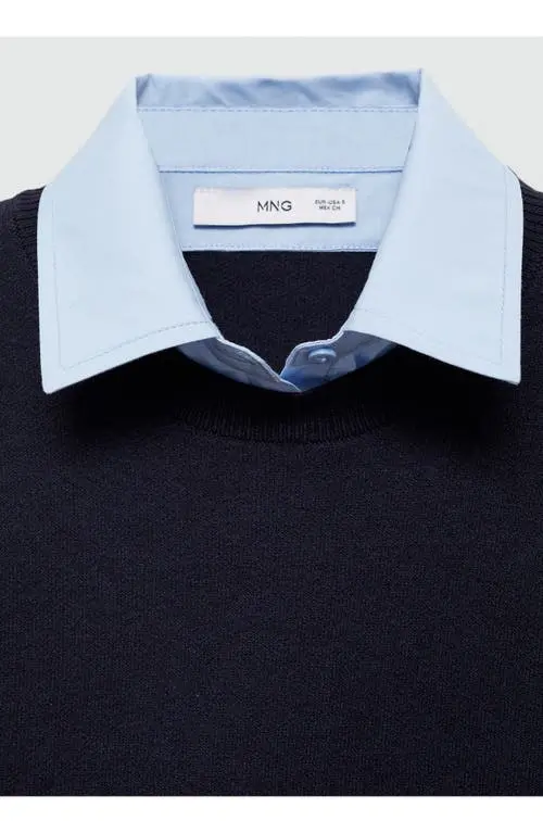 Mango Fede Mixed Media Sweater