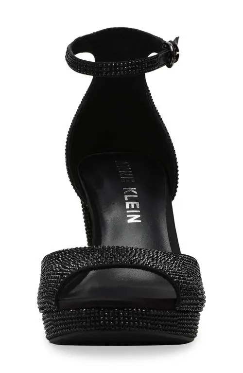 Anne Klein Vista Platform Sandals - Black Crystal