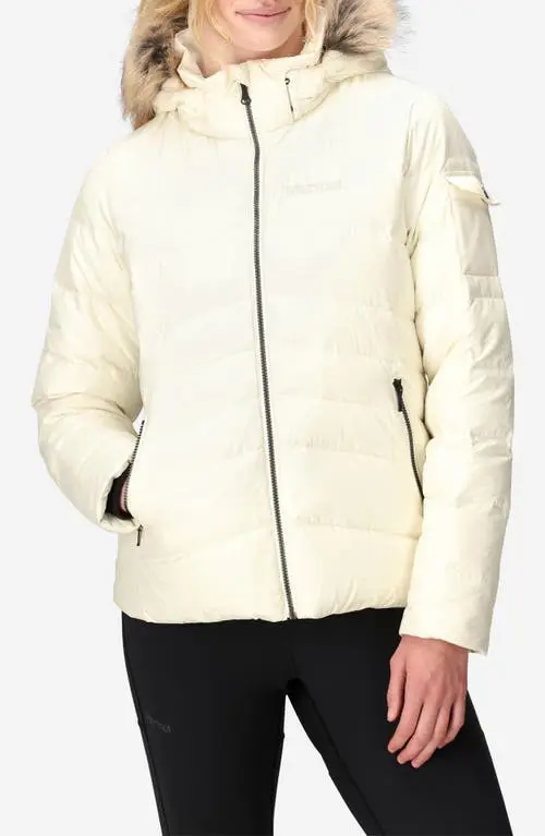 MARMOT Ithaca 700 Fill Power Down Hooded Jacket - Papyrus