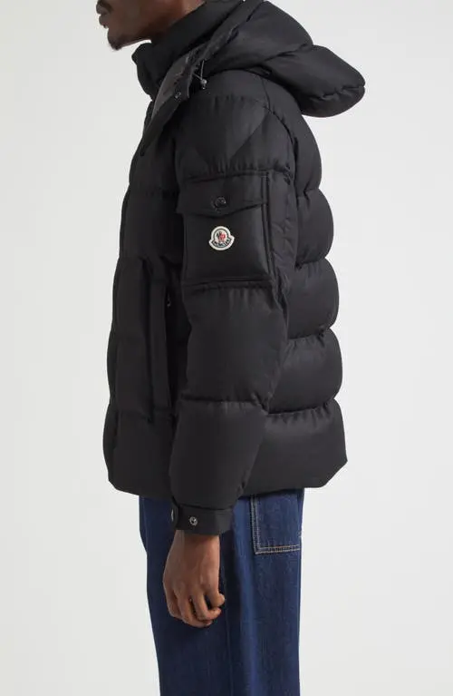 Moncler Vezere Down Puffer Jacket With Removable Hood - Black