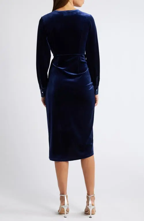 Sam Edelman Stretch Velvet Wrap Dress