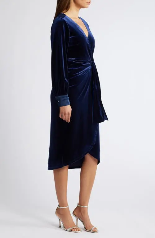 Sam Edelman Stretch Velvet Wrap Dress