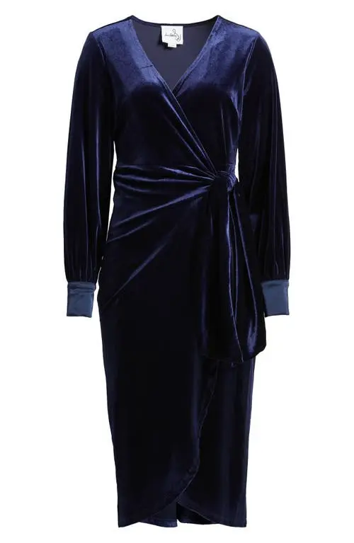 Sam Edelman Stretch Velvet Wrap Dress