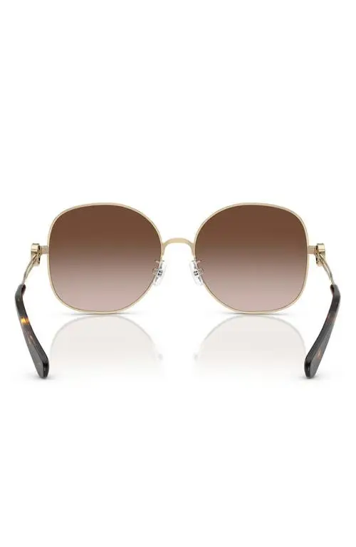 Tory Burch 56mm Gradient Round Sunglasses