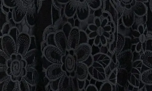 Endless Rose Velvet Lace Midi Dress - Black