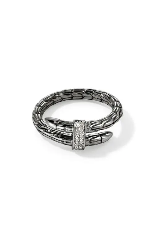 John Hardy Spear Flex Ring - Dark Sterling Silver