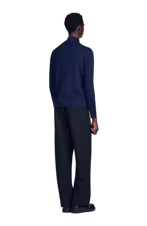 Sandro Wool Zip-up Sweater