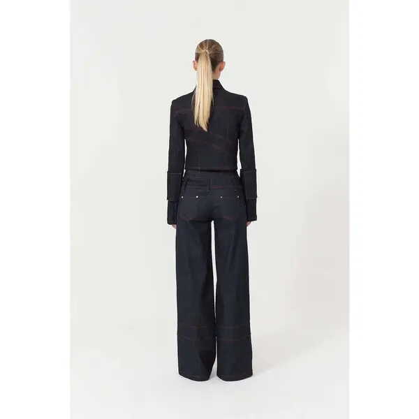 JENDUE Harvey Corset Wide-leg Jeans