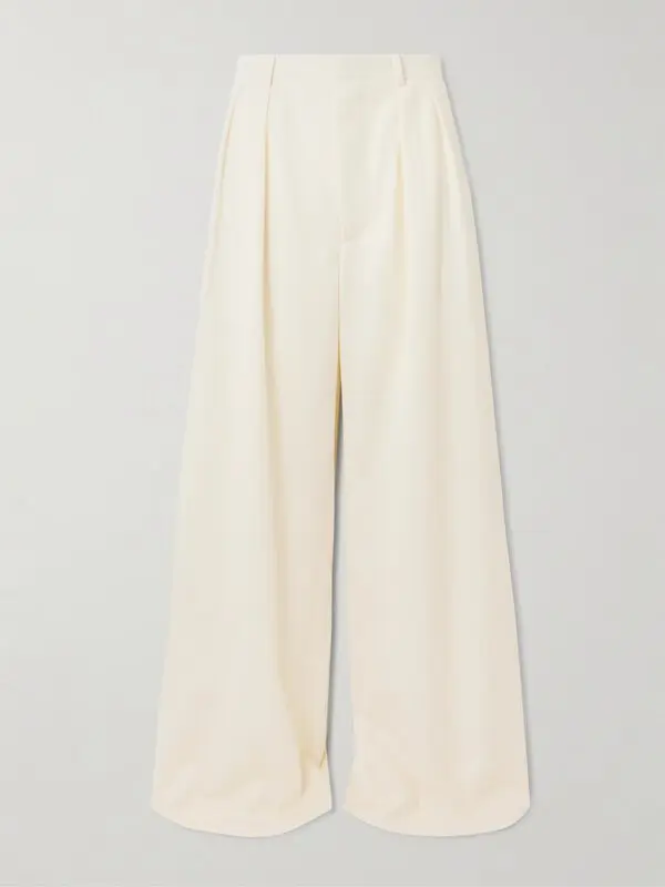 Wardrobe.NYC Pleated Wool-twill Wide-leg Trousers