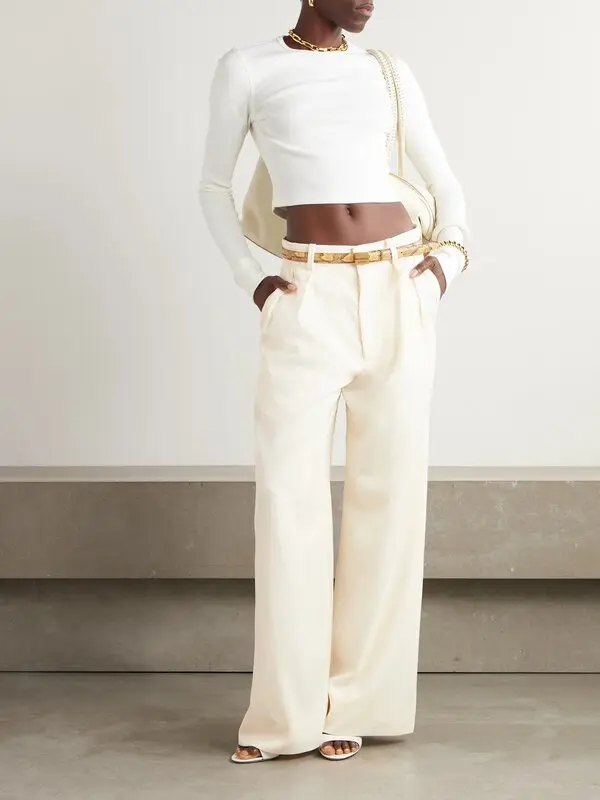 Wardrobe.NYC Pleated Wool-twill Wide-leg Trousers