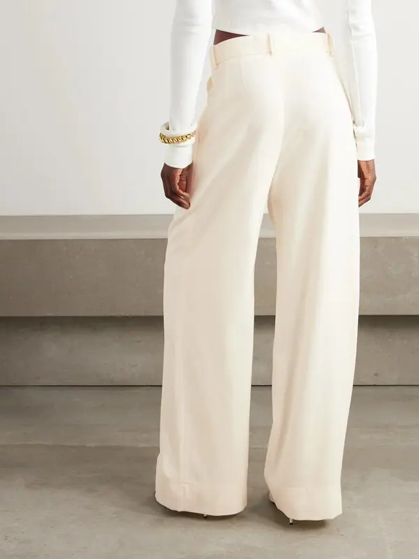 Wardrobe.NYC Pleated Wool-twill Wide-leg Trousers