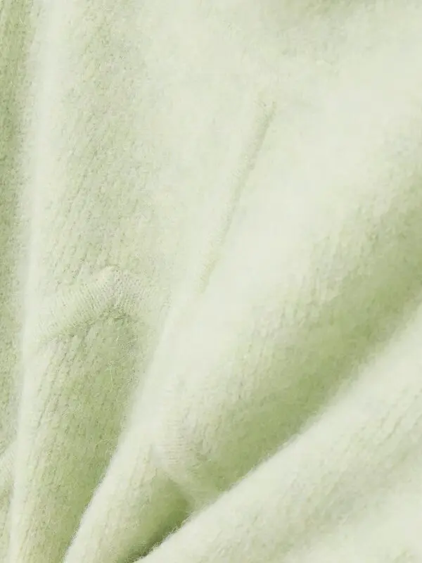 Rick Owens Luna Open-back Brushed-knit Gown - Green
