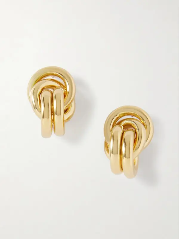 Lié Studio The Vera Vermeil Knot Earrings - Gold