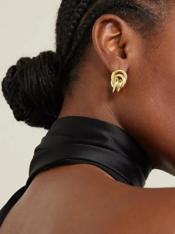Lié Studio The Vera Vermeil Knot Earrings - Gold
