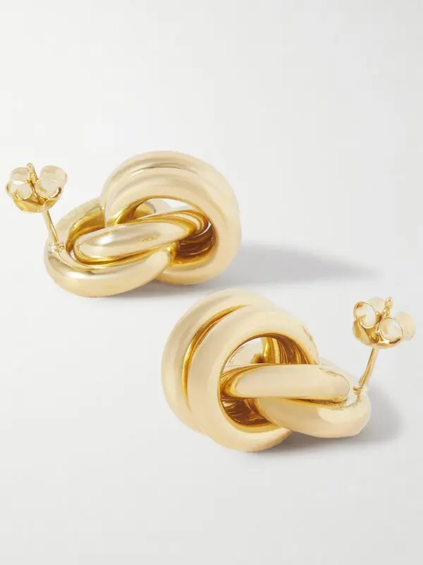 Lié Studio The Vera Vermeil Knot Earrings - Gold
