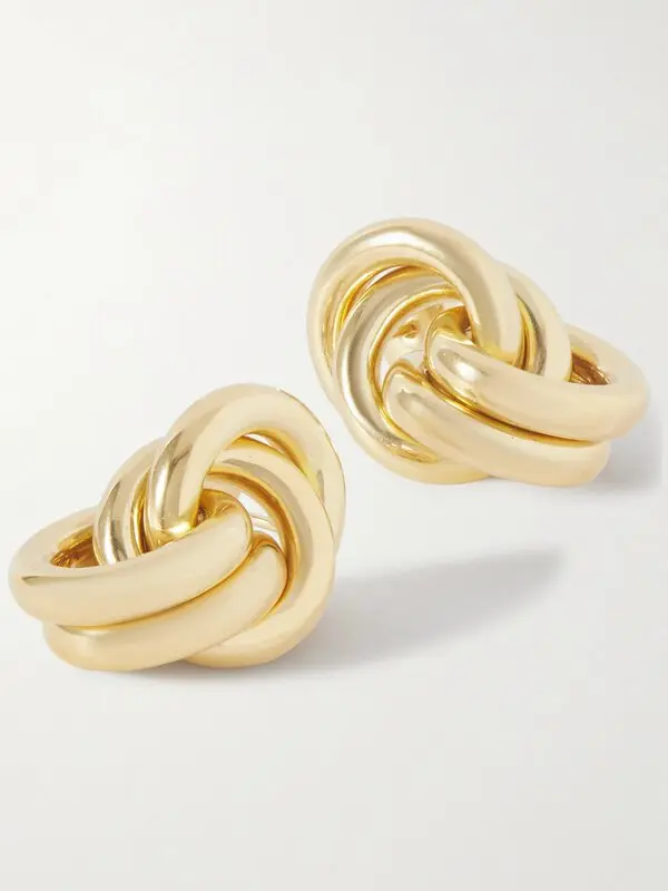 Lié Studio The Vera Vermeil Knot Earrings - Gold