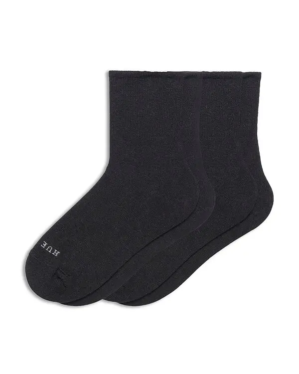 Hue Mini Crew Socks Pack Of 2 - Black