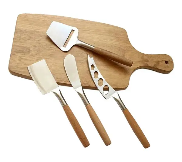 YOUZEY Cheese Knife & Cutting Board 5 Piece Set - One-color