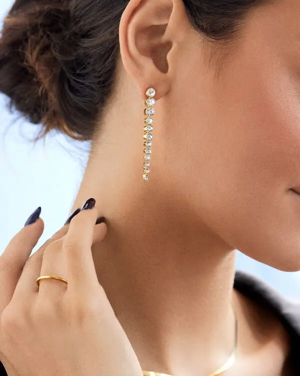 Baublebar Meagan Cubic Zirconia Linear Drop Earrings